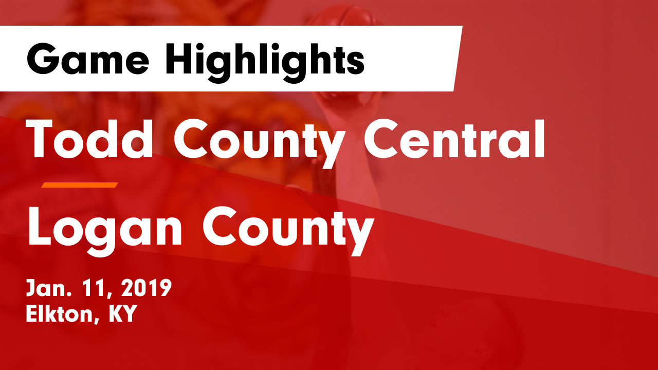 Todd County Central vs Logan County Game Highlights - Jan. 11, 2019 - Todd County Central ...