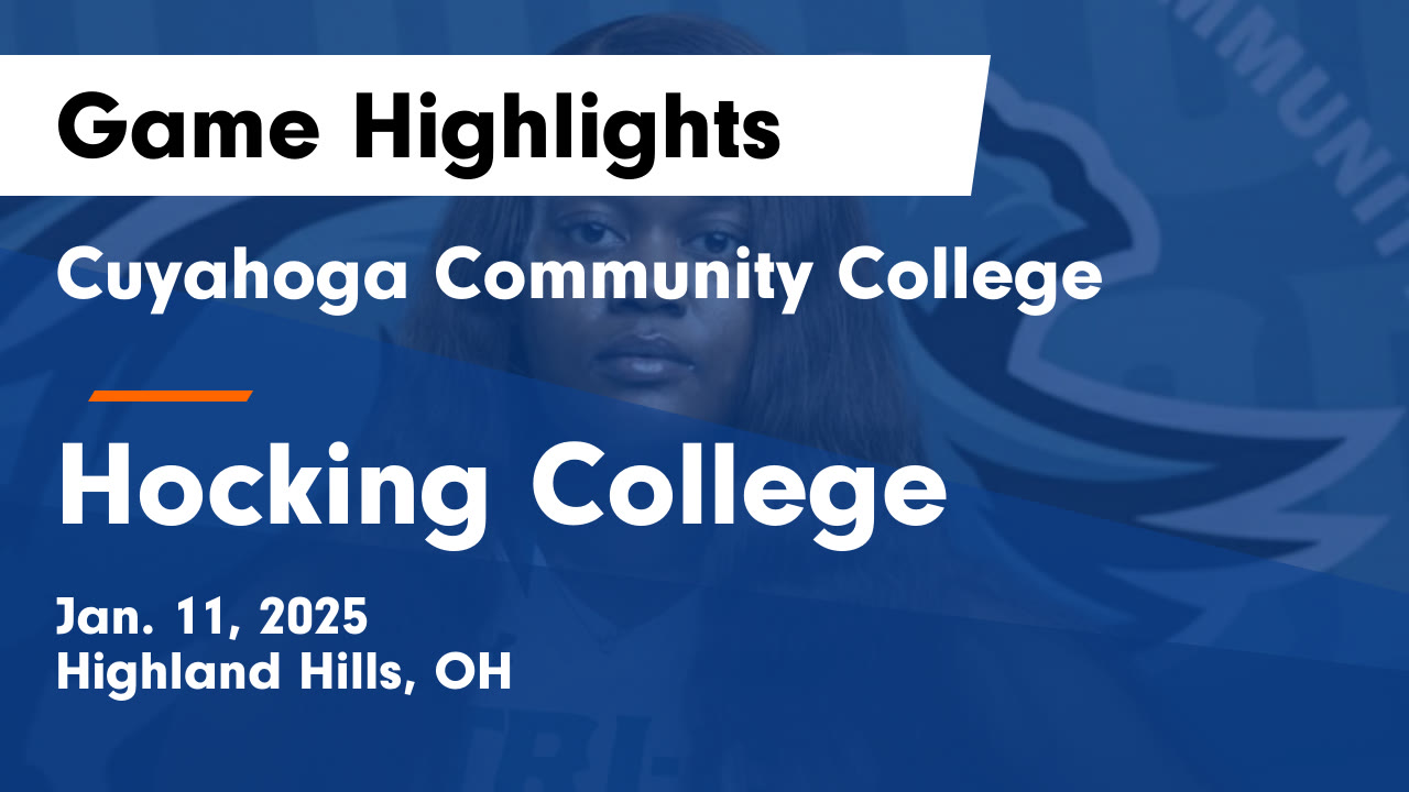 Cuyahoga Community College vs Hocking College Game Highlights - Jan. 11, 2025 - Cuyahoga ...