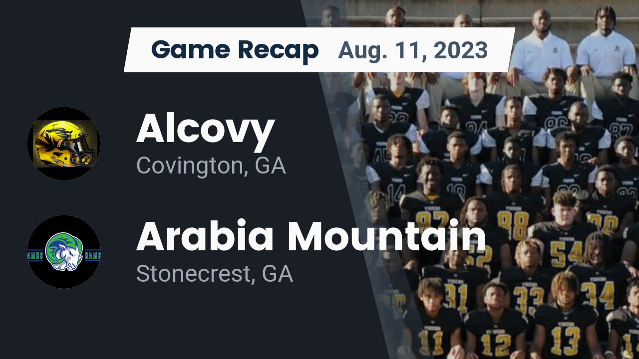 Recap: Alcovy vs. Arabia Mountain 2023 - Alcovy High School highlights ...