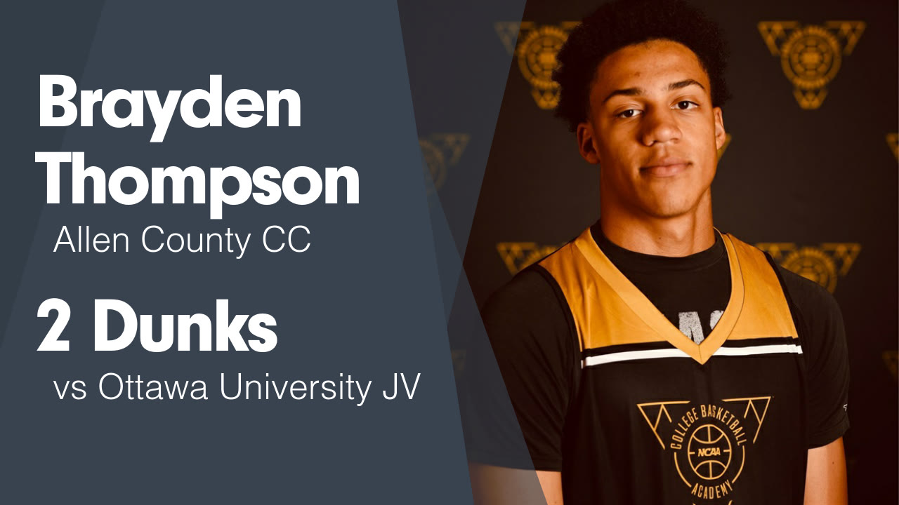 2 Dunks vs Ottawa University JV - Brayden Thompson highlights - Hudl