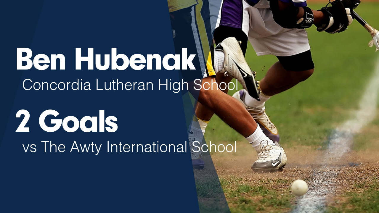 2 Goals vs The Awty International School - Ben Hubenak highlights - Hudl