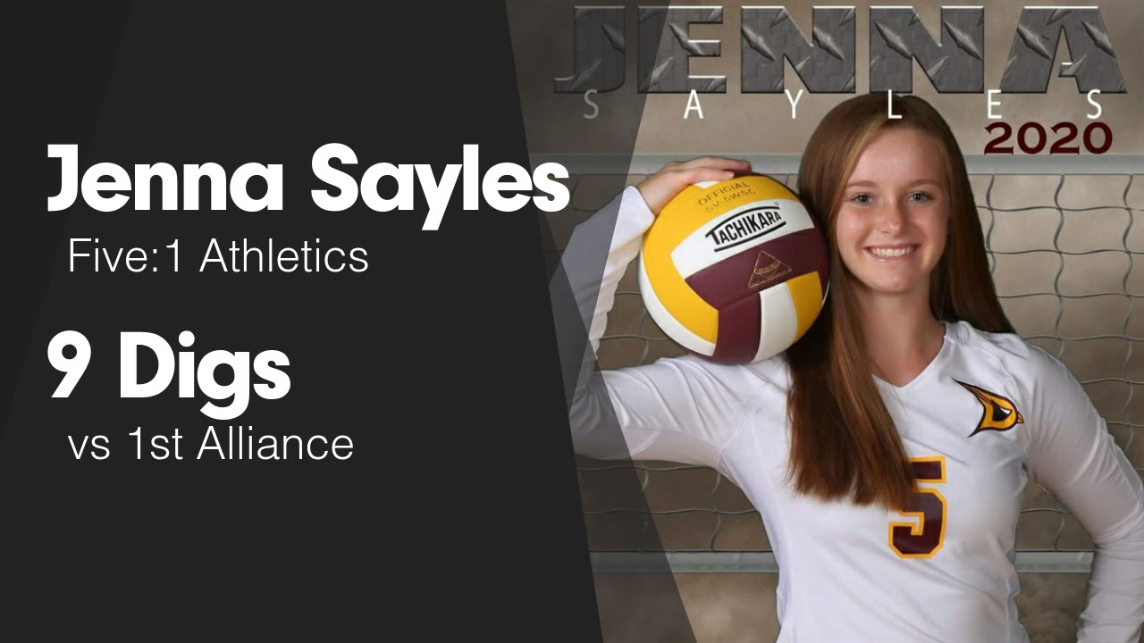 9 Digs vs 1st Alliance - Jenna Sayles highlights - Hudl