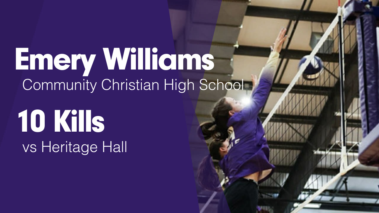 10 Kills vs Heritage Hall - Emery Williams highlights - Hudl