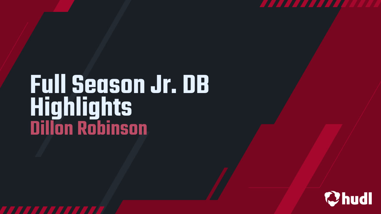 Full Season Jr. DB Highlights - Dillon Robinson highlights - Hudl