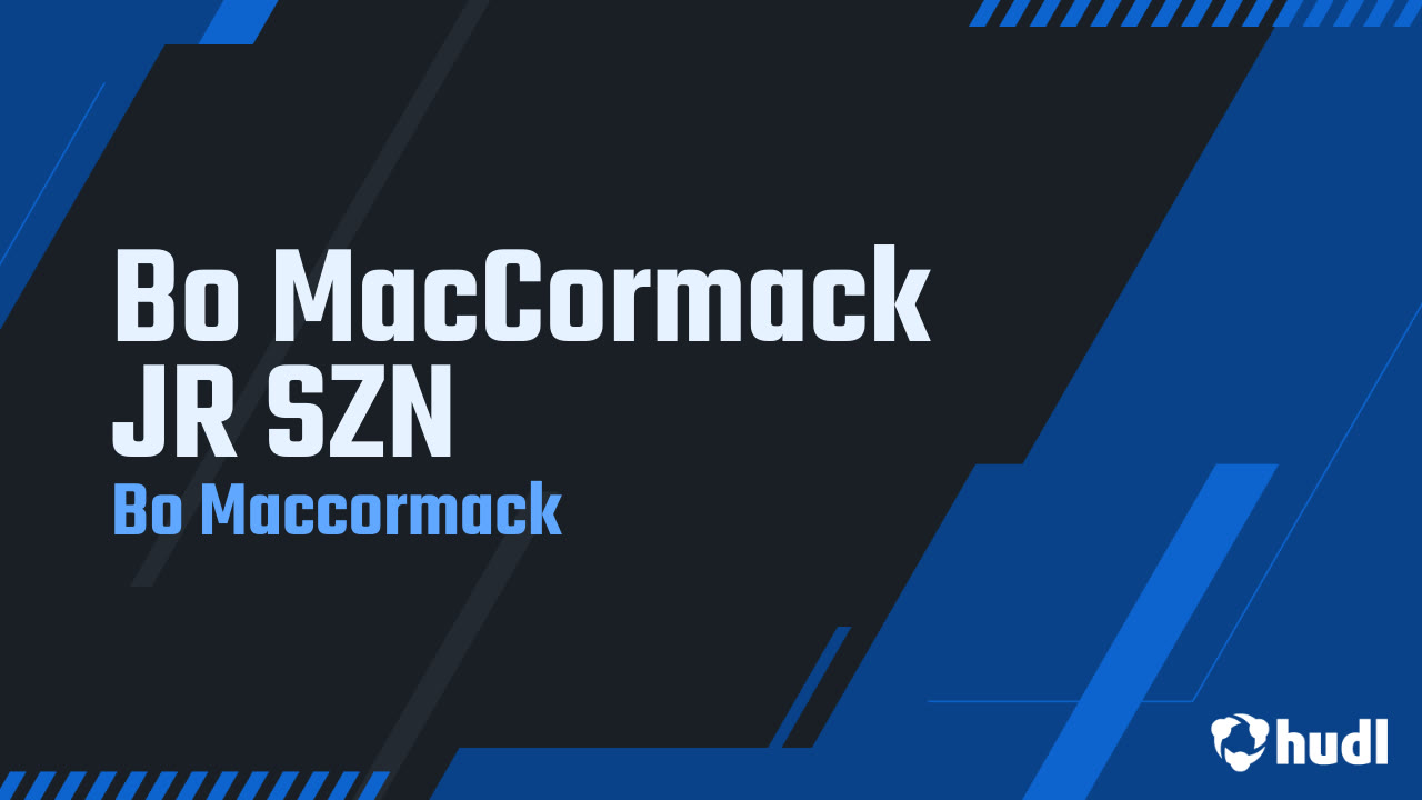 Bo MacCormack JR SZN - Bo Maccormack highlights - Hudl