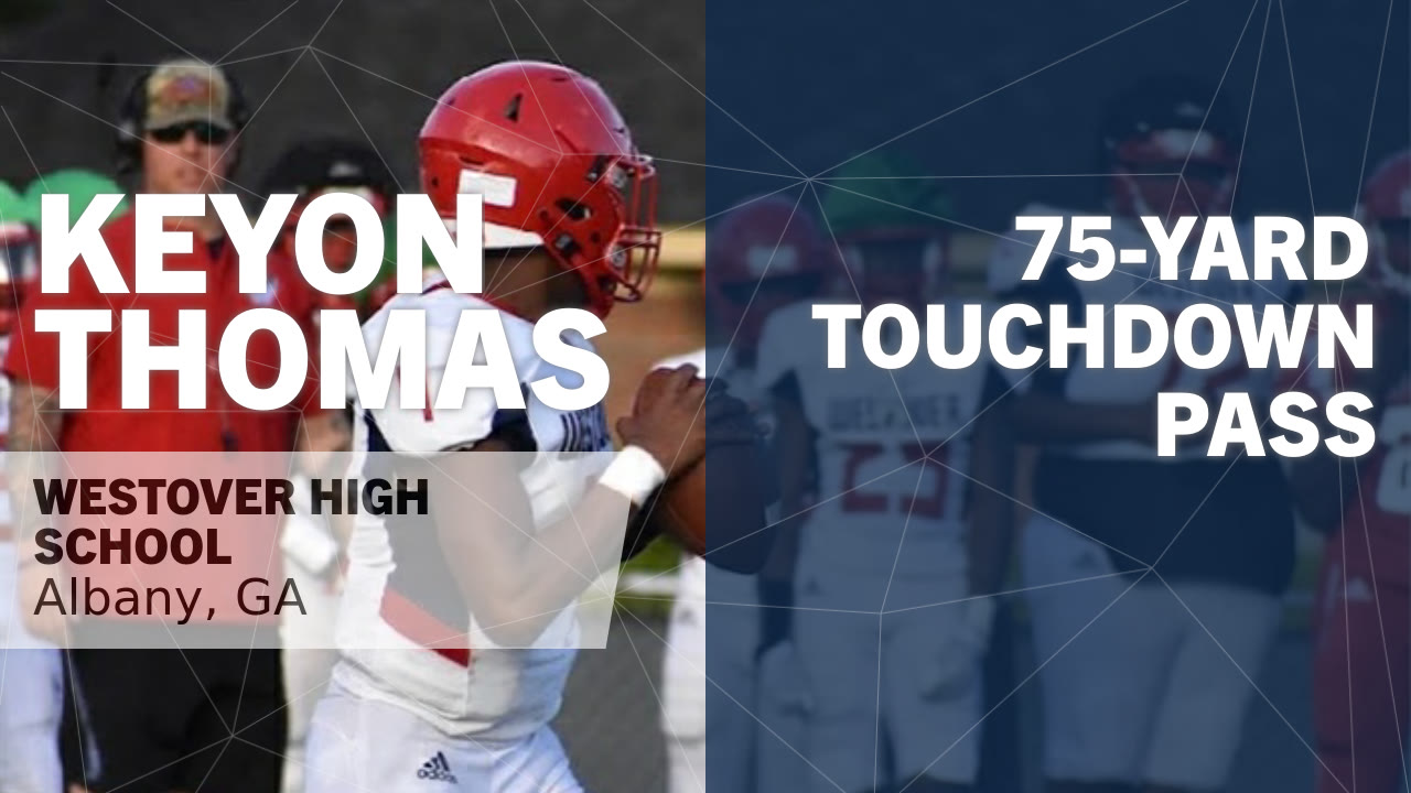 75-yard Touchdown Pass vs Dougherty - Keyon Thomas highlights - Hudl