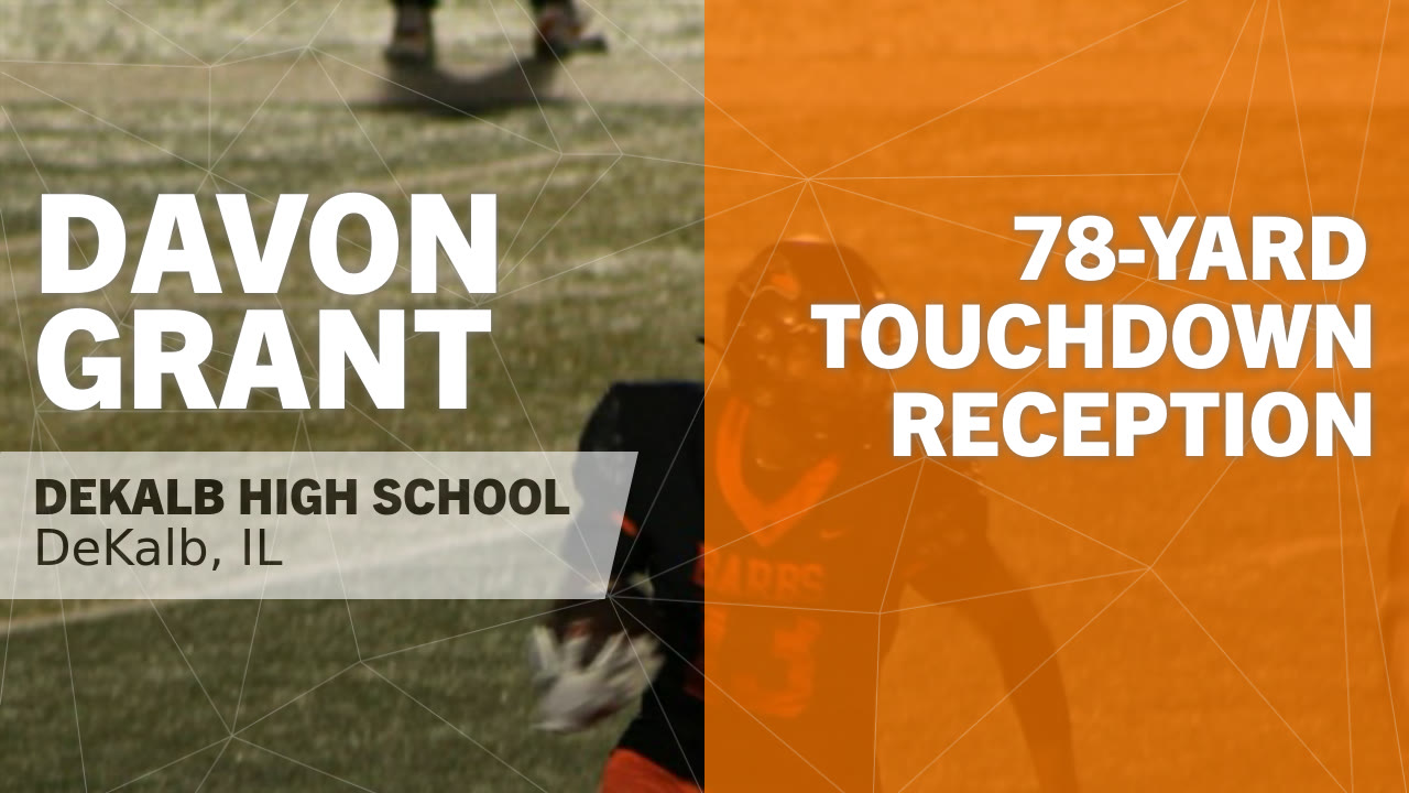 78-yard Touchdown Reception vs Bradley-Bourbonnais - Davon Grant ...
