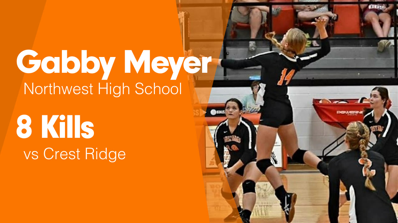 8 Kills vs Crest Ridge - Gabby Meyer highlights - Hudl