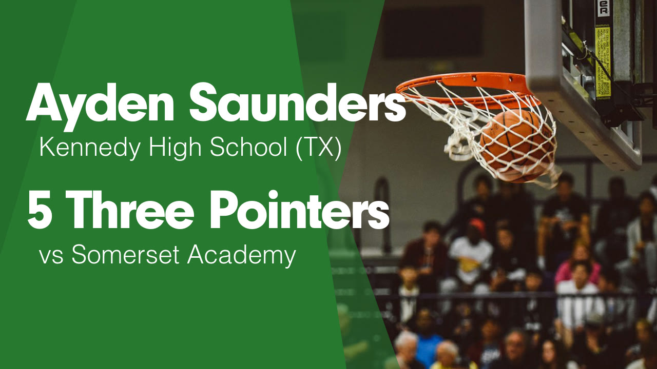 5 Three Pointers vs Somerset Academy - Ayden Saunders highlights - Hudl