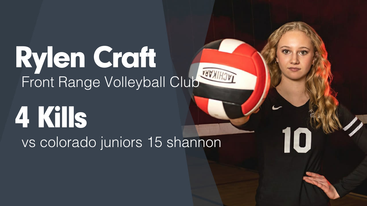 4 Kills vs colorado juniors 15 shannon - Rylen Craft highlights - Hudl