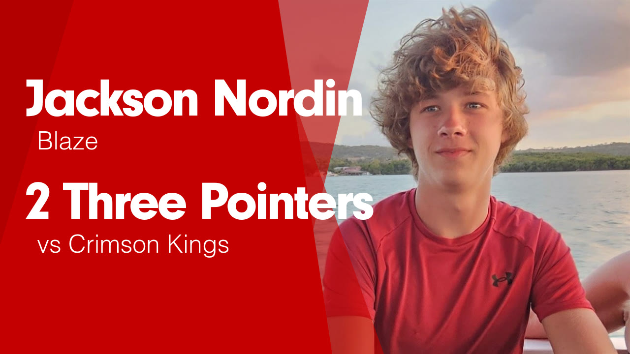 2 Three Pointers vs Crimson Kings - Jackson Nordin highlights - Hudl