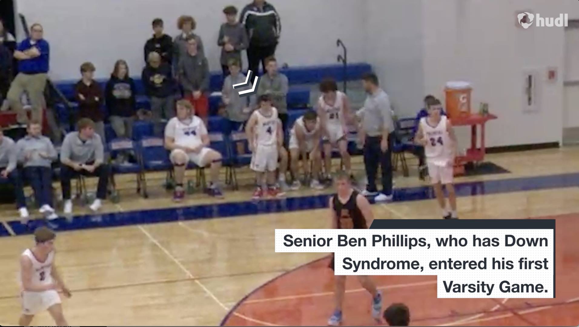 Ben enterned his first Varsity game and had no hesitation to score ...