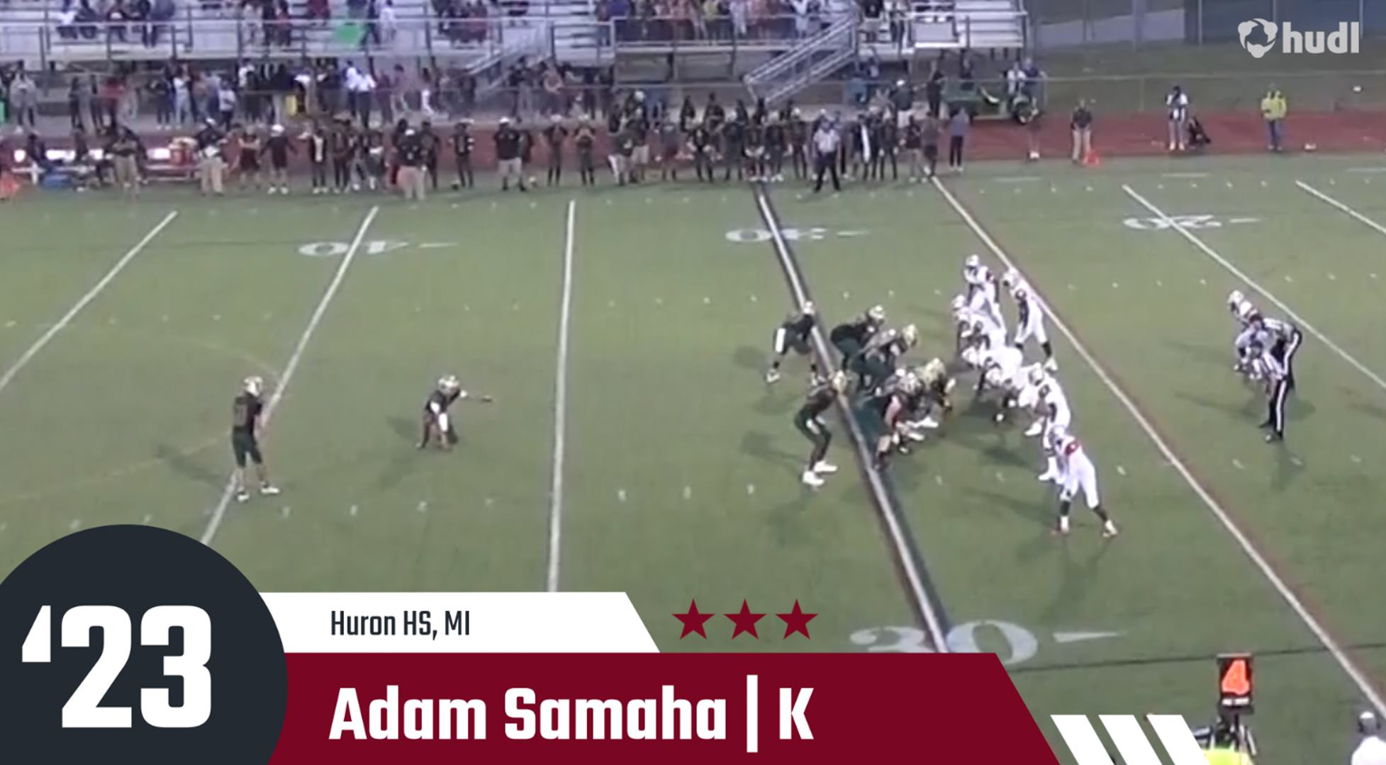 Adam Samaha | Huron HS, MI - Class of 2023 - Football highlights - Hudl