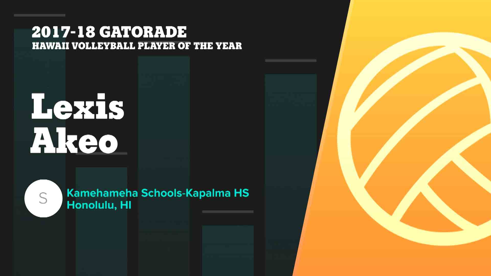 Lexis Akeo - Hawaii - Gatorade State Volleyball Player of the Year ...